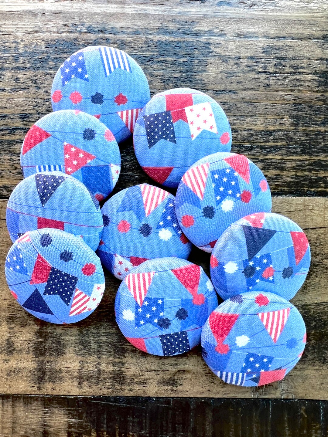 American Flag Button Lots, USA Sewing Buttons, Patriotic Buttons for ...