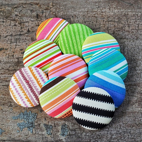 Striped Buttons - Etsy