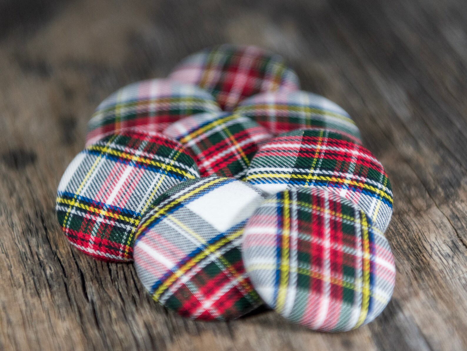 Handcrafted Tartan Buttons: Scottish-inspired DIY Craft Supplies for ...