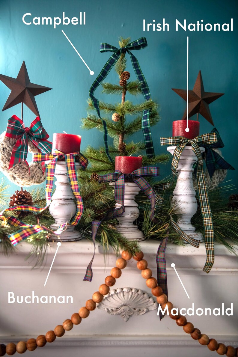 St. Patrick's Day Tartan Ribbon, Green Plaid, Scottish Decor (end of ...