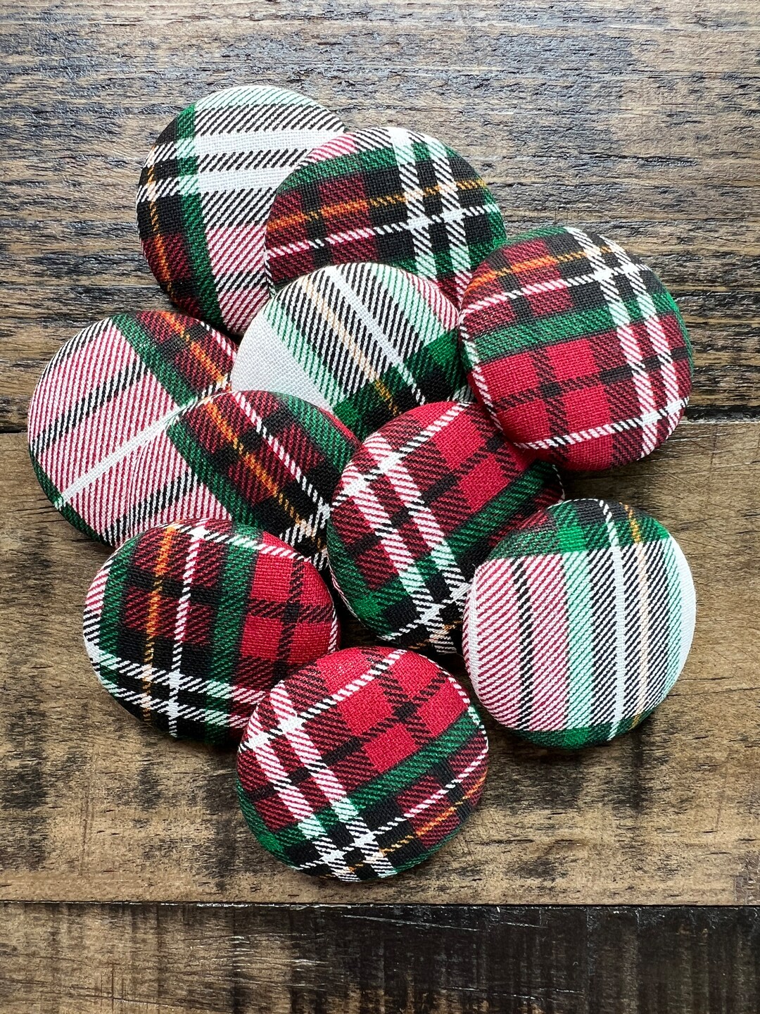 Authentic Stewart Tartan Fabric Buttons: Scottish Handmade Sewing and ...