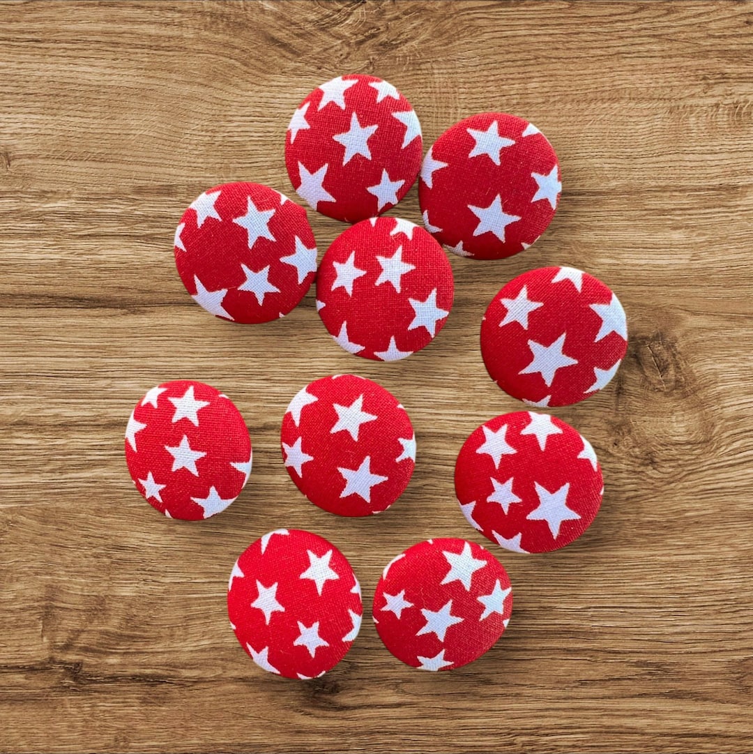 Vibrant American Shank Buttons: Patriotic Embellishments for Sewing ...