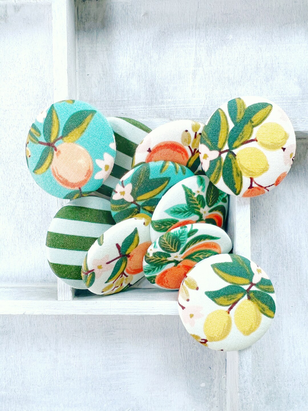 Vibrant Lemon Floral Sew-on Buttons: Whimsical Embellishments for ...