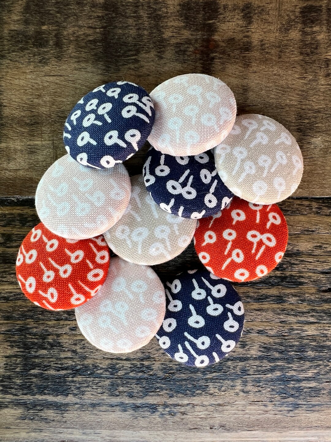 Mixed Flower Metal Shank Buttons, Boho Buttons, Big Craft Buttons, 10 ...