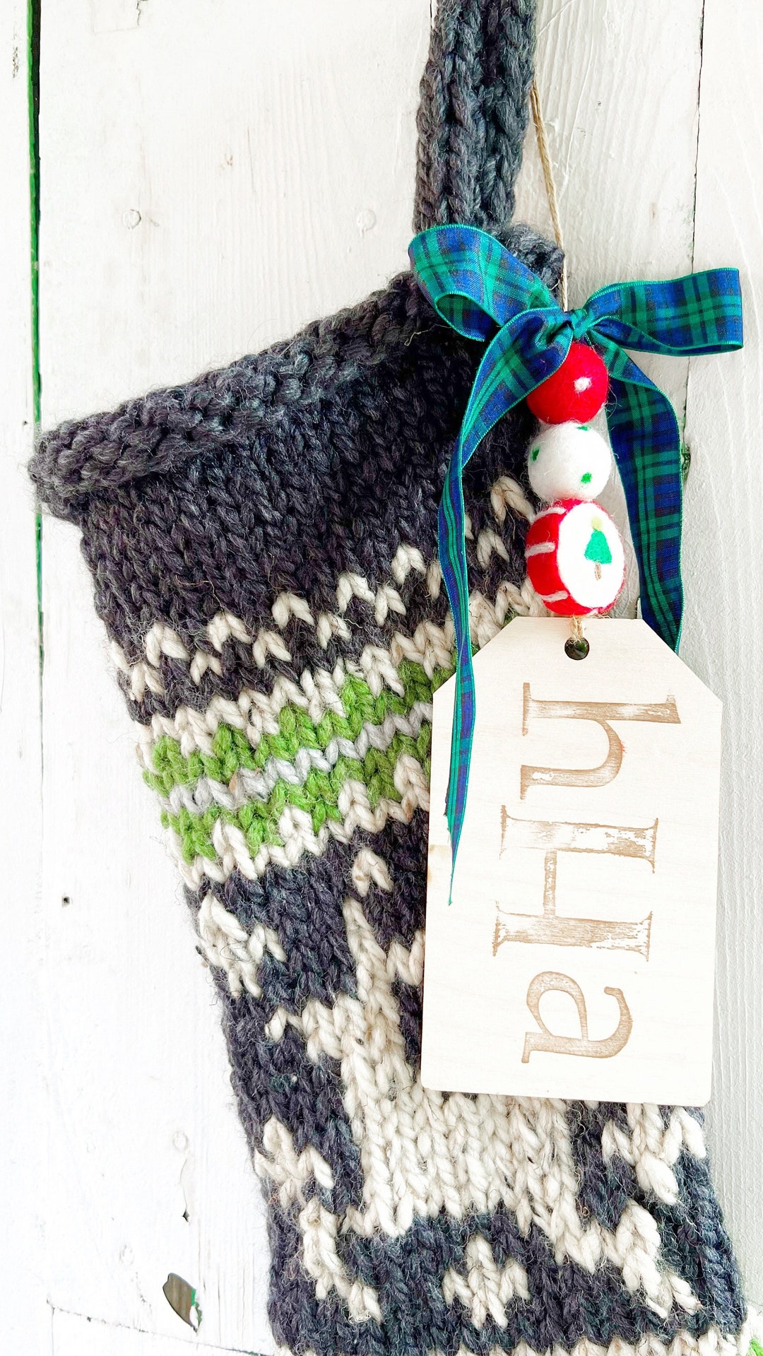 Personalized Fair Isle Reindeer Stockings: Chunky Knit Christmas Decor ...