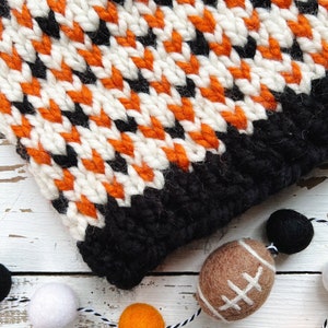 Cincinnati Football Knit Hat Football Beanie Winter Slouchy Beanie ...