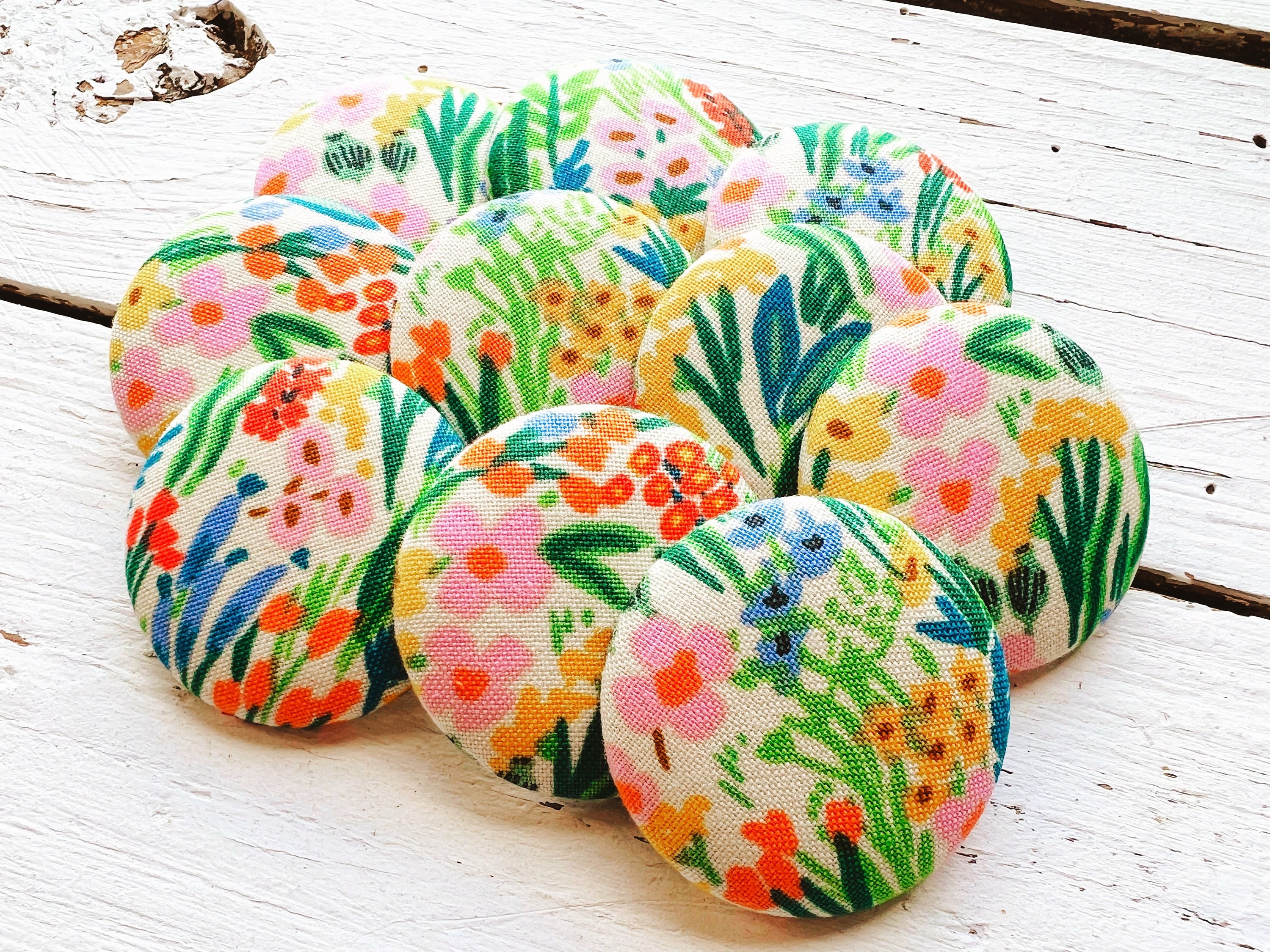 Handmade Floral Buttons: Colorful Boho Embellishments for Sewing ...