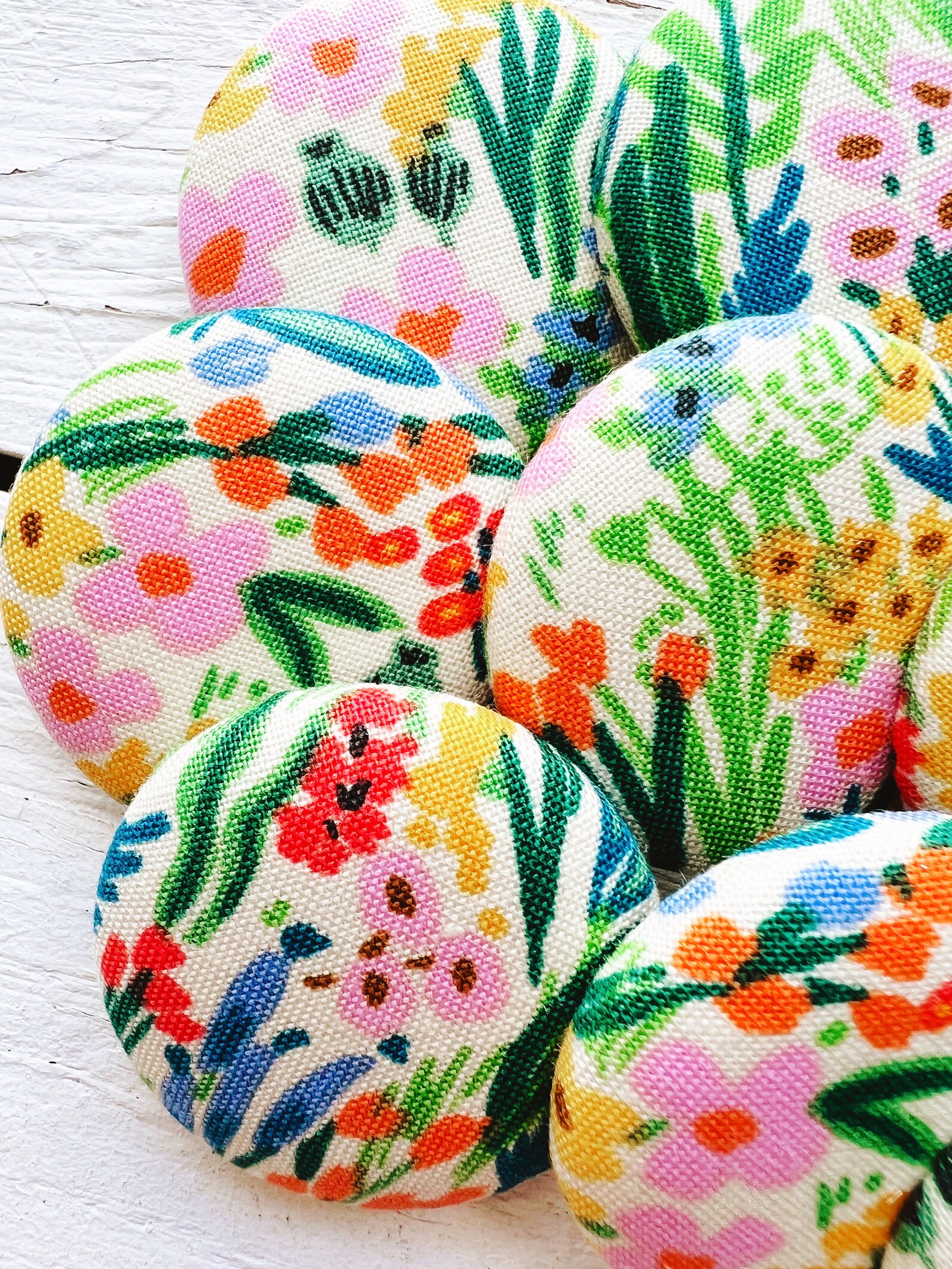 Handmade Floral Buttons: Colorful Boho Embellishments for Sewing ...