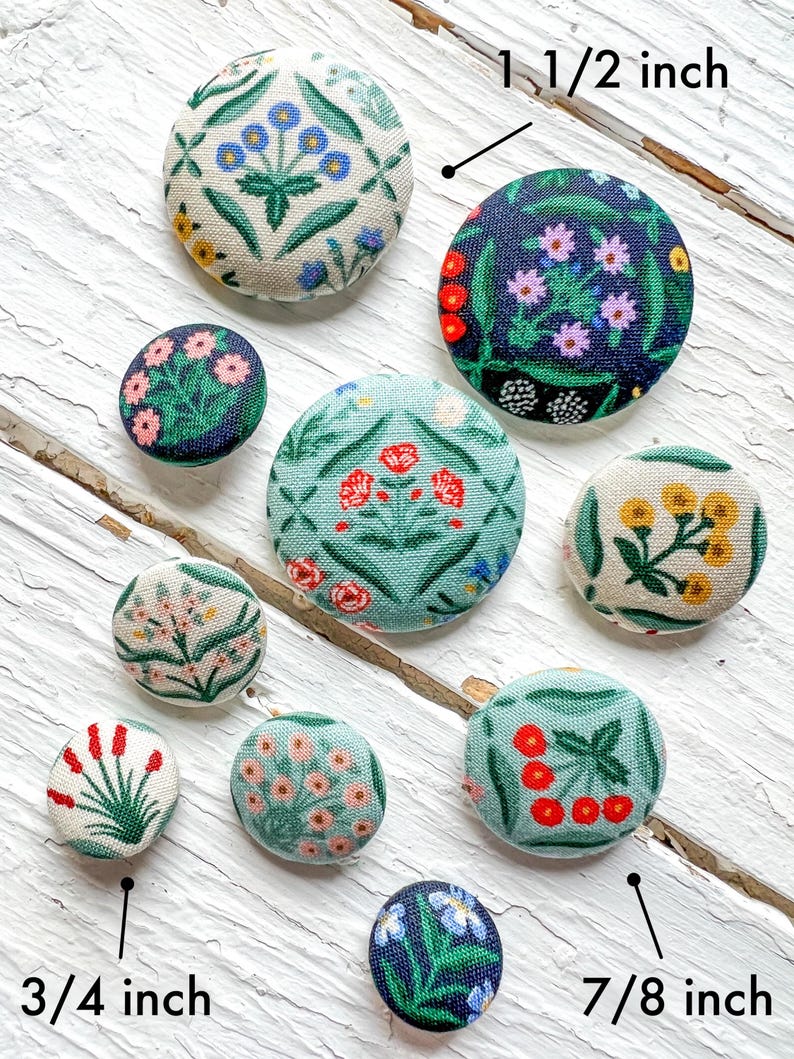Wildflower Buttons: Sewing Embellishments for Crafts, Scrapbooking ...