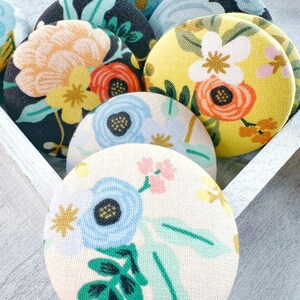 Blue Flower Mixed Boho Button Lots, Button Sewing Notions, Round Metal ...