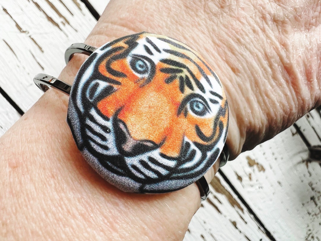 Cincinnati Tiger Football Statement Cuff Bangle Chunky Bengal Tiger ...
