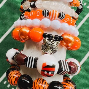Cincy Football Beaded Friendship Stacking Bracelets Set, Who Dey ...