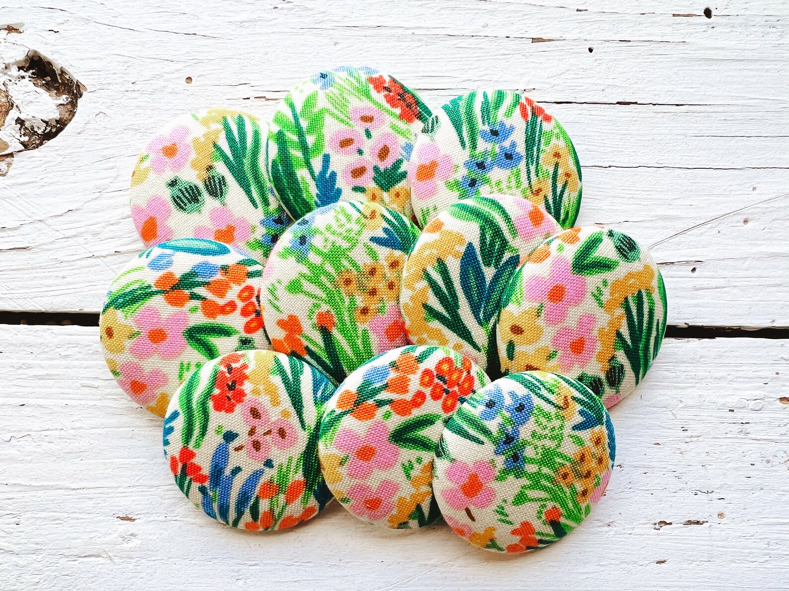 Handmade Floral Buttons: Colorful Boho Embellishments for Sewing ...