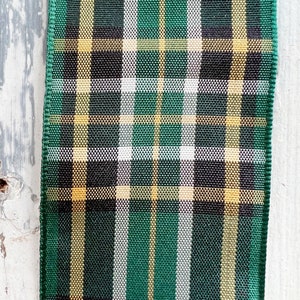 Irish Tartan Ribbon for Scottish Wedding Decor, Plaid Bouquet Ribbon ...