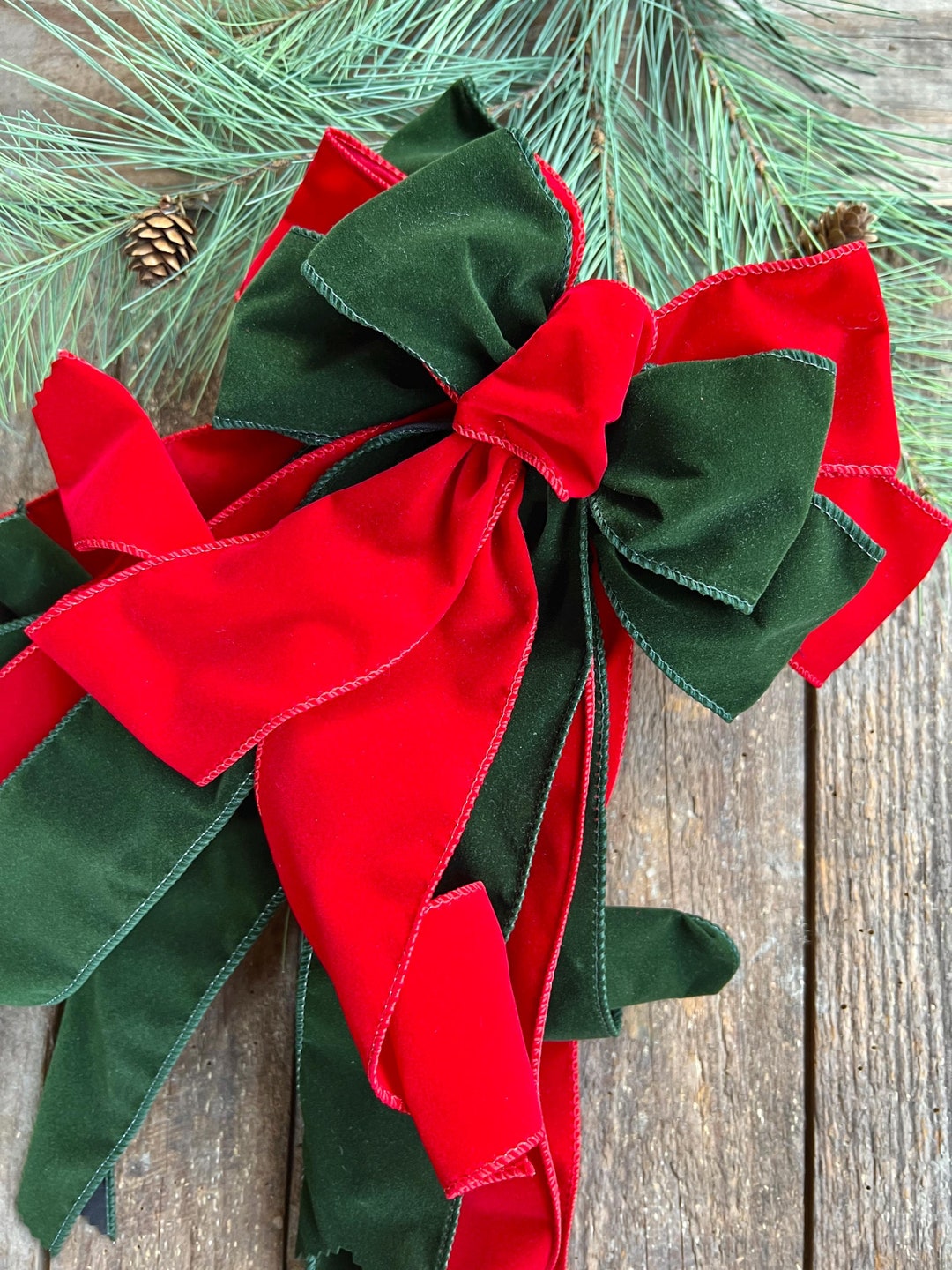 Large Velvet Bows for Wreaths: 12 & 18 Inch Holiday Decor - Etsy