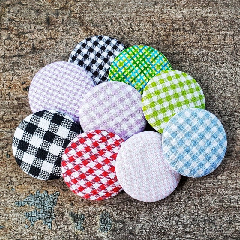Vintage Gingham Buttons - Etsy