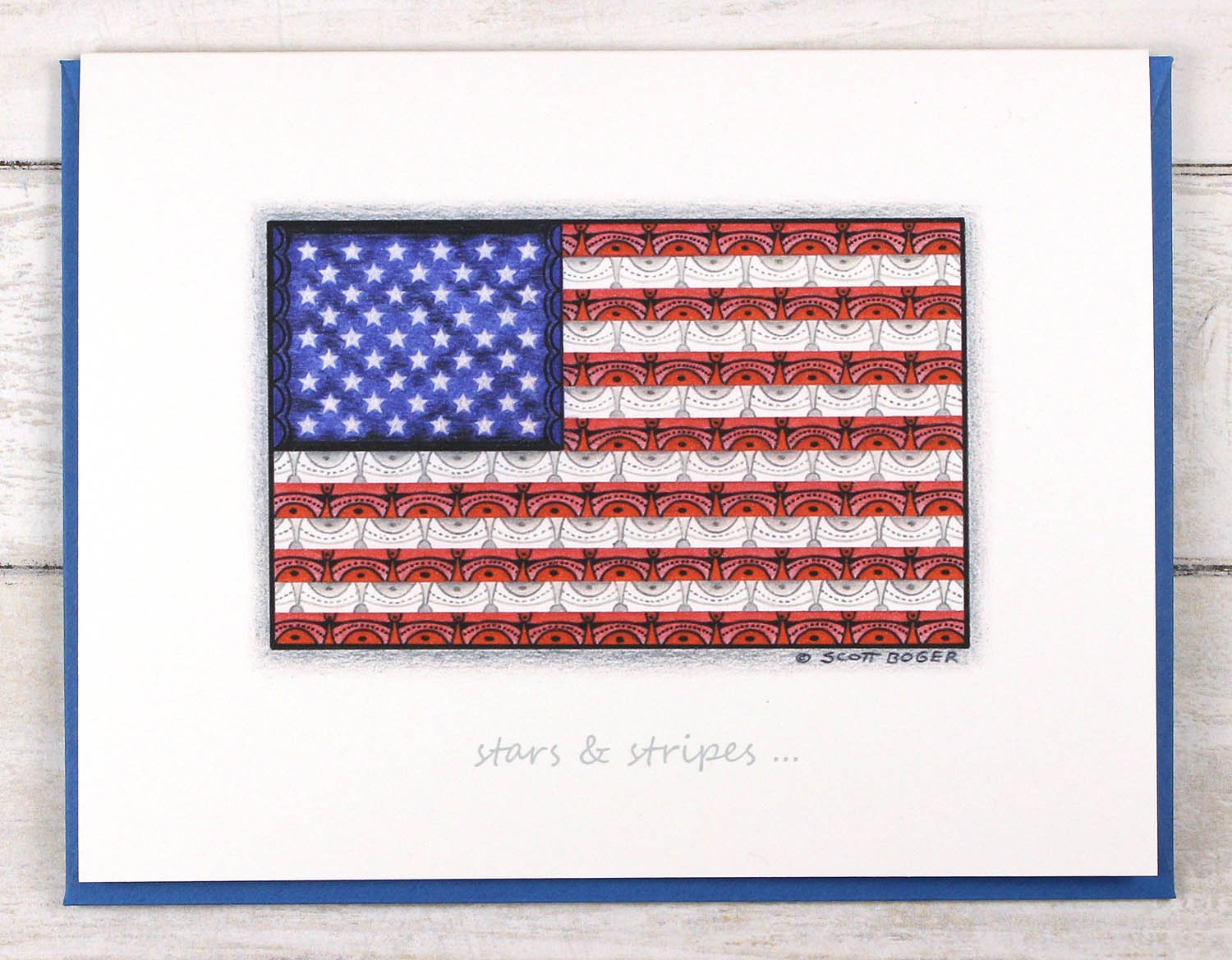 American Flag Set of 8 Notecards - Etsy Denmark