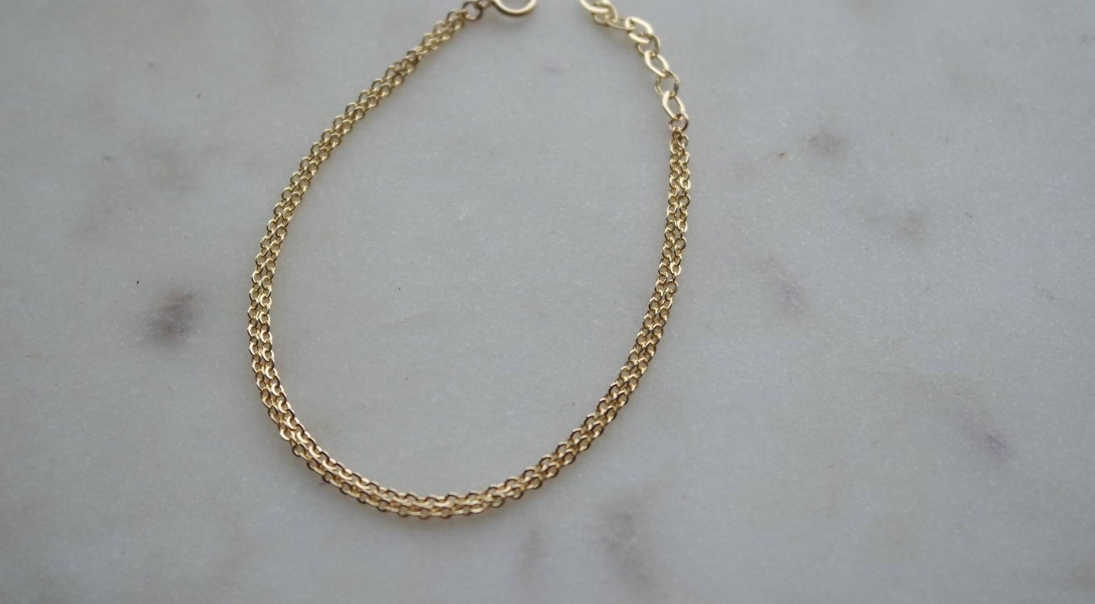 Double Layer Bracelet Dainty Gold Bracelet Layering Jewelry - Etsy UK