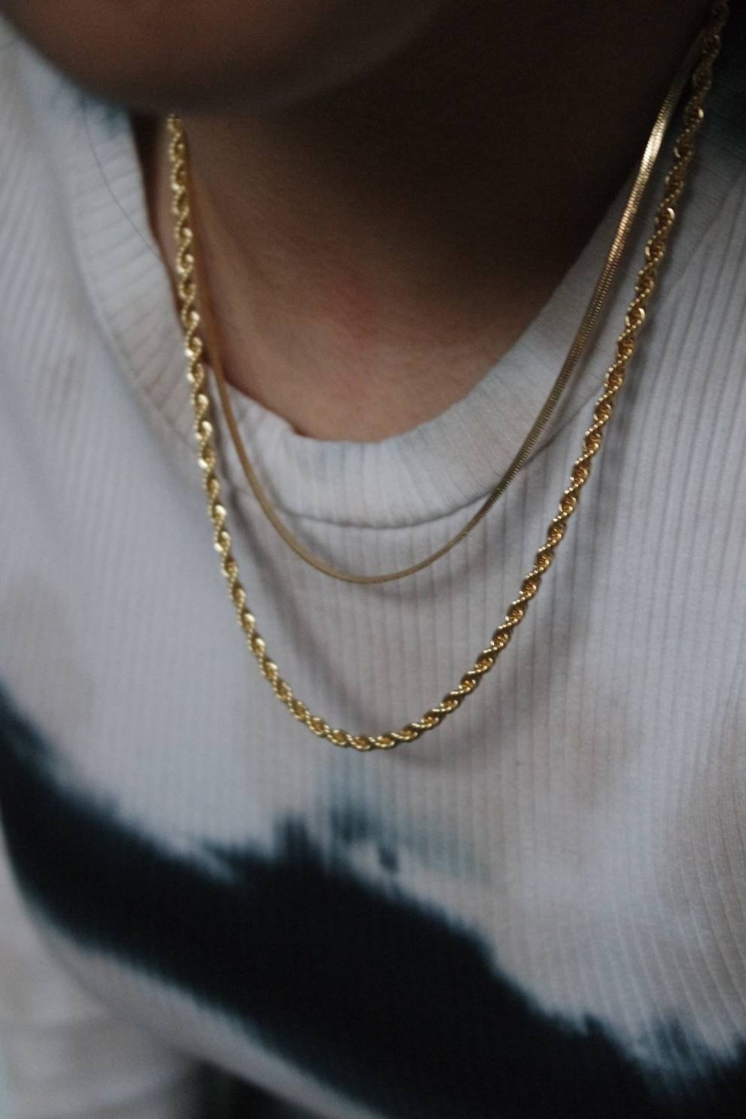 Rope Chain Necklace, Twisted Rope Chain Necklace, Gold Filled Necklace ...