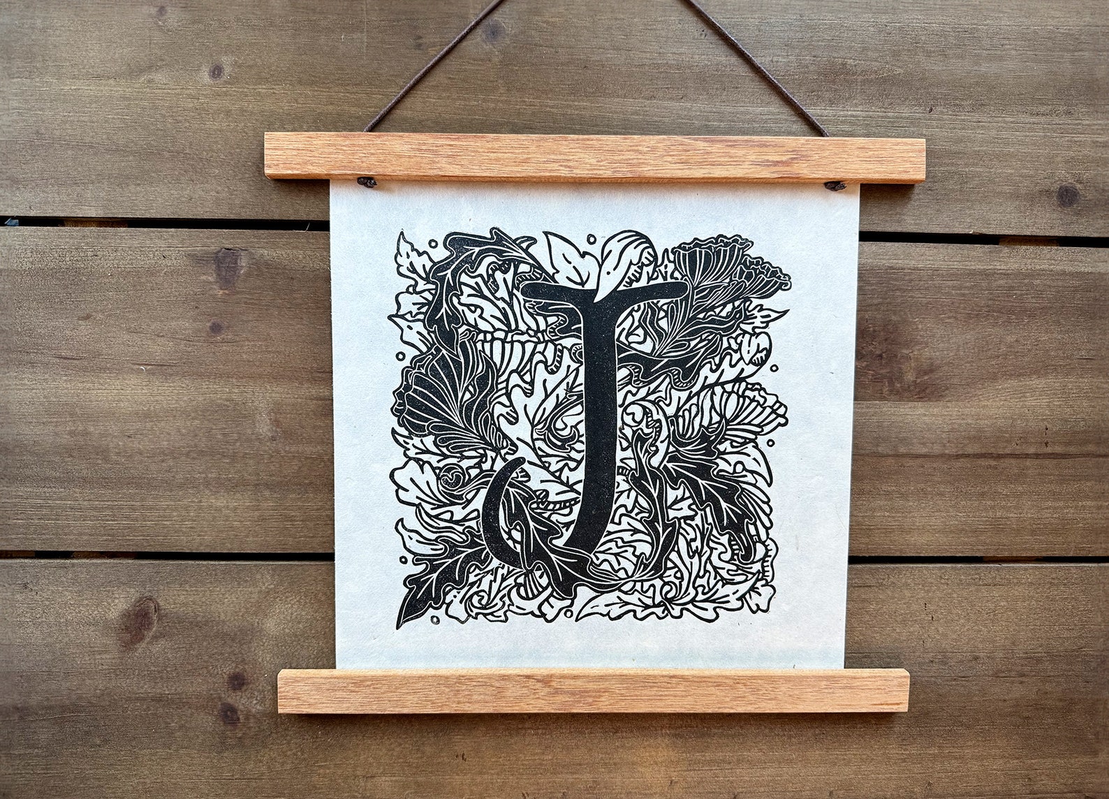 Illustrated Letter – J | Handmade, Original Linocut Wall Print ...