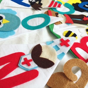Alphabet Bunting Alphabet Banner Alphabet Decoration Alphabet Nursery ...