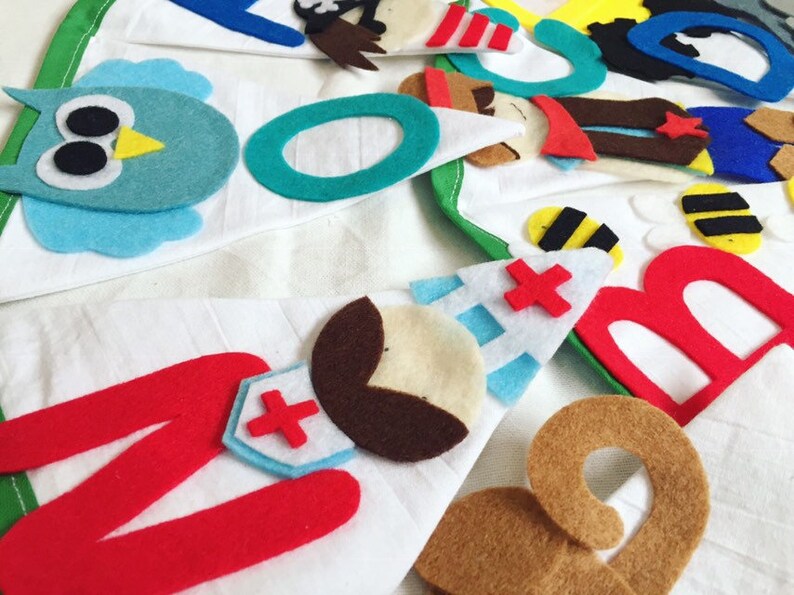 Alphabet Bunting Alphabet Banner Alphabet Decoration | Etsy