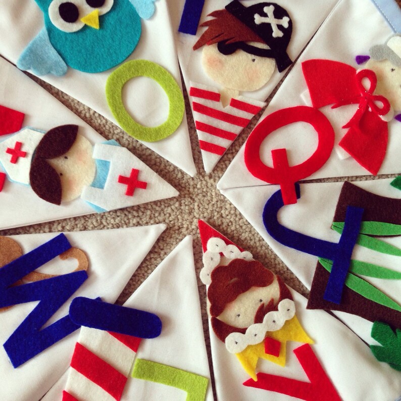 Alphabet Bunting Alphabet Banner Alphabet Decoration | Etsy