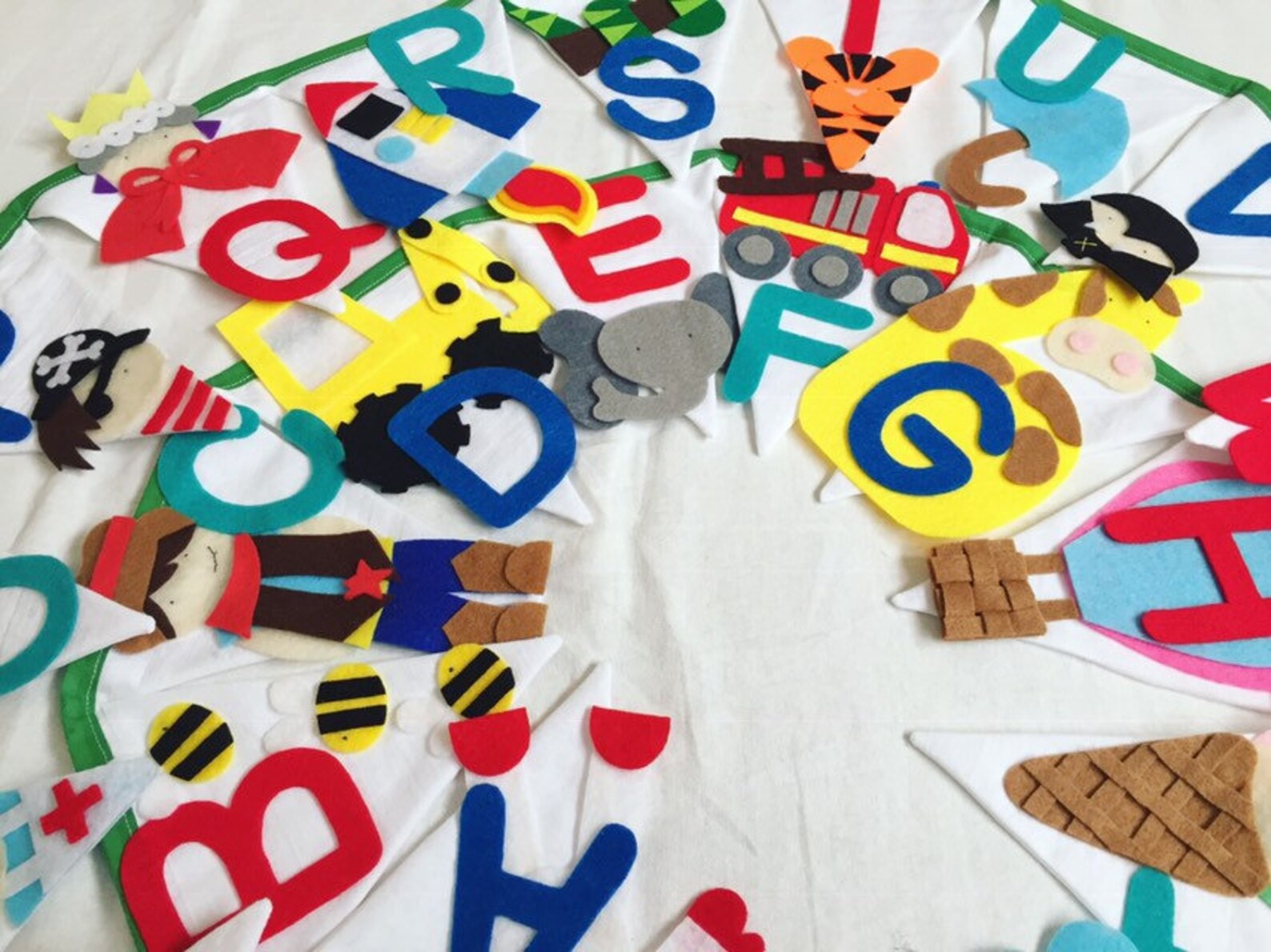 Alphabet Bunting Alphabet Banner Alphabet Decoration | Etsy