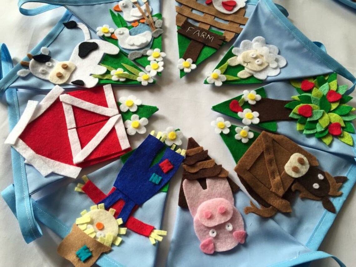 Farm Yard Bunting Animal Bunting Farm Decoration Nursery - Etsy UK