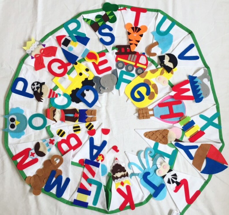 Alphabet Bunting Alphabet Banner Alphabet Decoration - Etsy