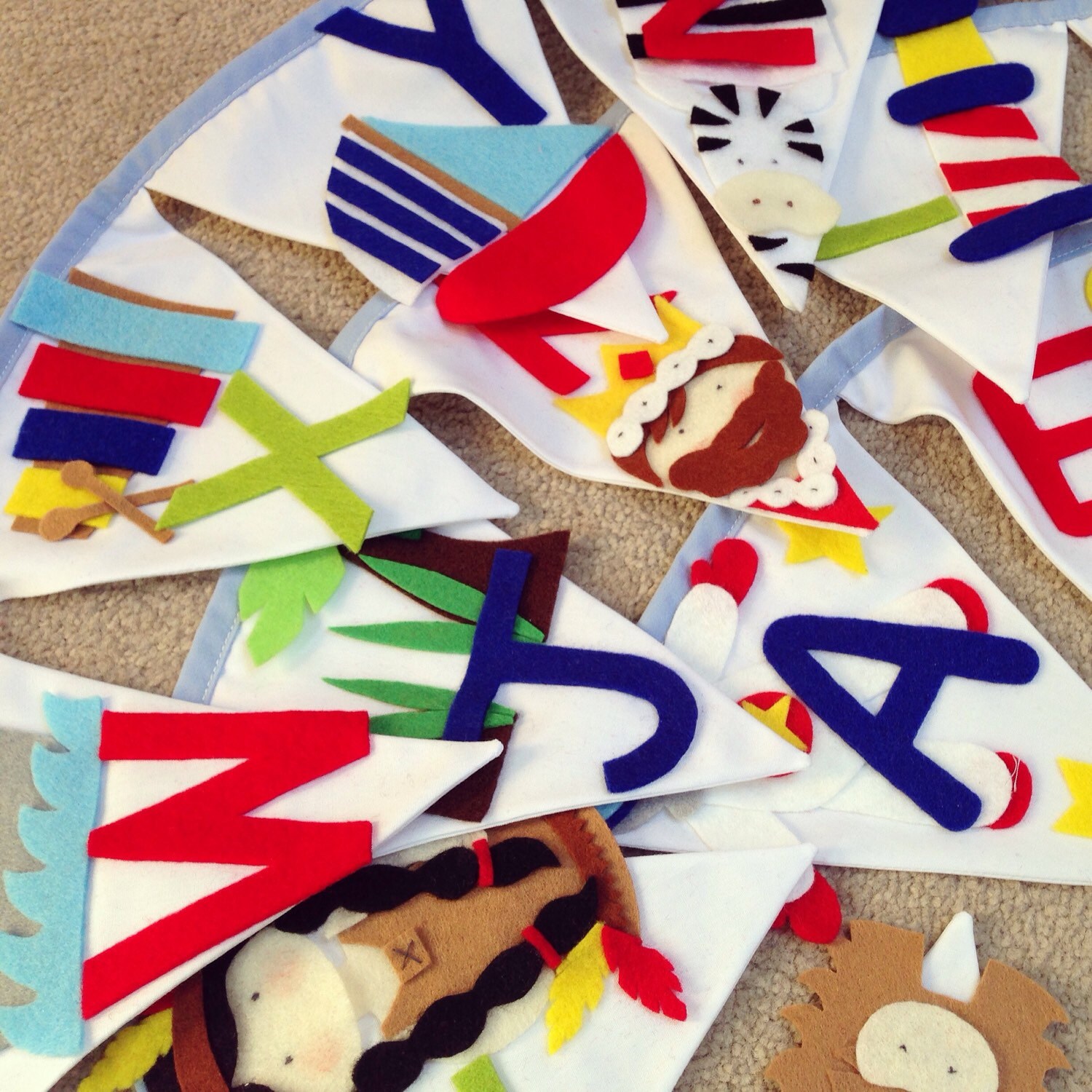 Alphabet Bunting Alphabet Banner Alphabet Decoration Alphabet Nursery ...