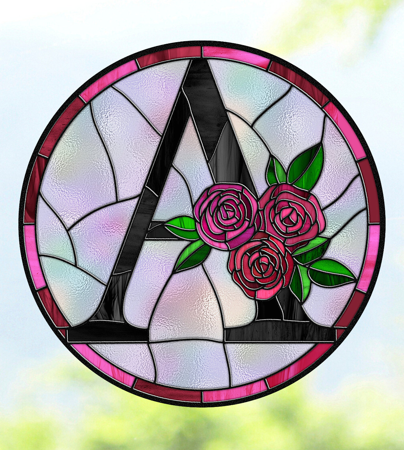 Window Stained Glass Letters