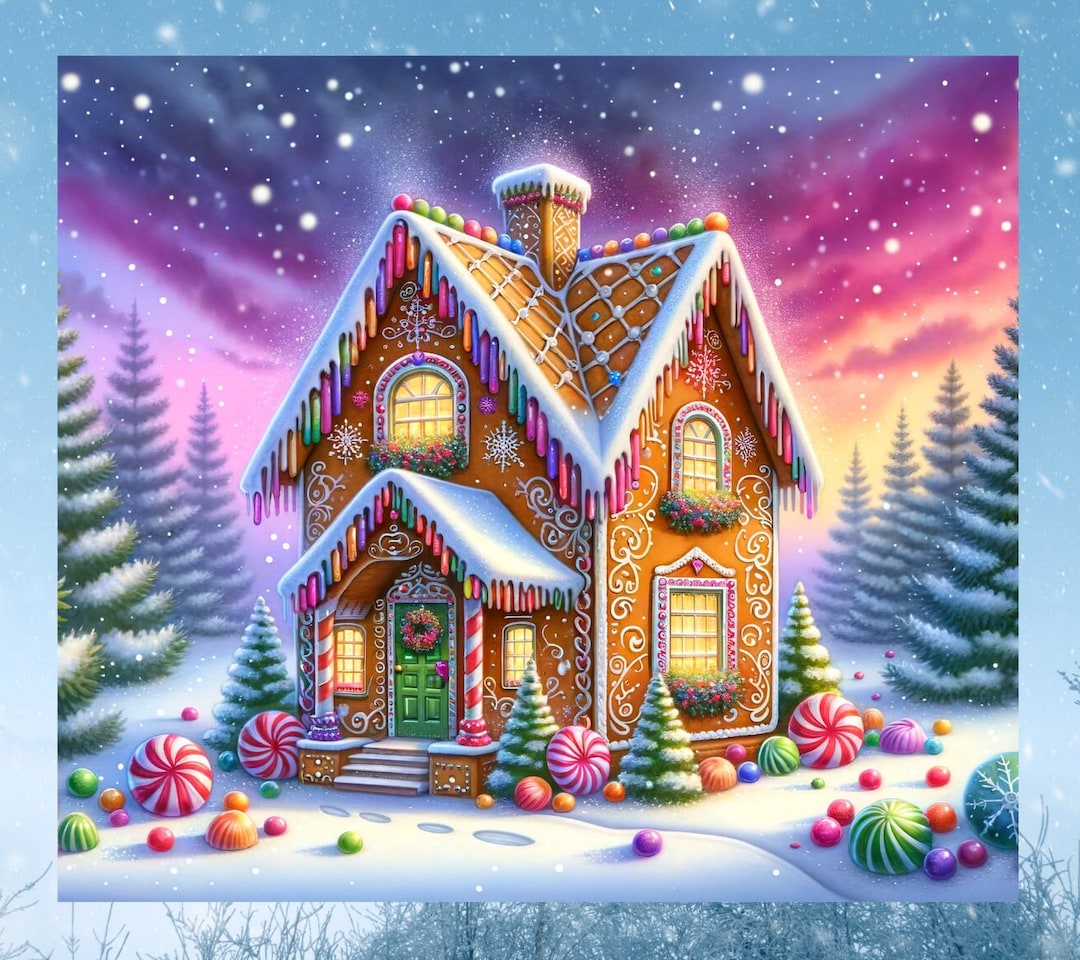 Christmas Gingerbread House Window Cling ~ Suncatcher ~ 2 Designs ...