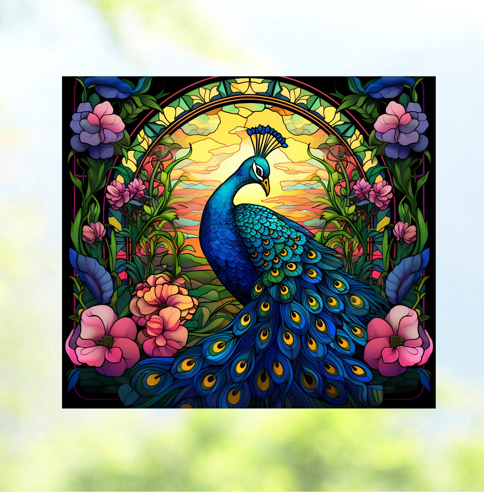 Peacock Designs For Glass Painting