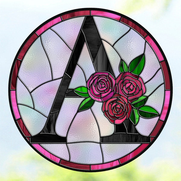 Stained Glass Initial - Etsy