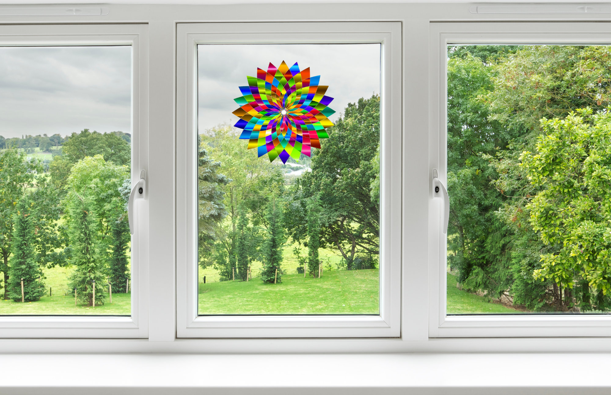 Rainbow Star WINDOW CLING Glossy, Translucent, Double-sided - Etsy