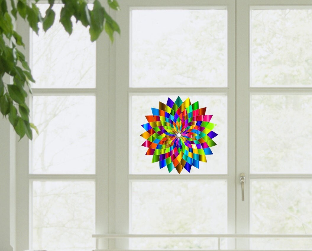 Rainbow Star WINDOW CLING Glossy, Translucent, Double-sided - Etsy