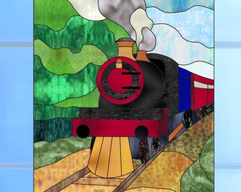 Train Stained Glass - Etsy