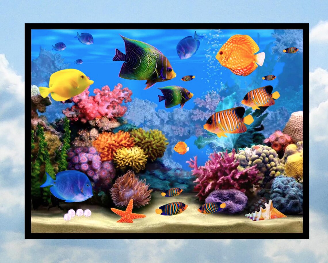 Tropical Fish Tank WINDOW CLING Glass-like Suncatcher - Etsy