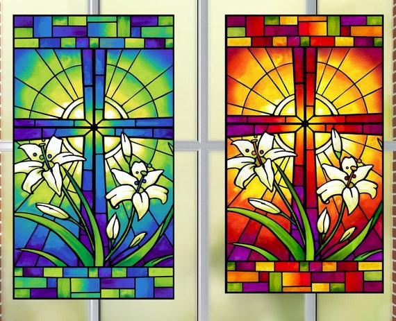 Religious stained glass window suncatcher Window treatments Window ...