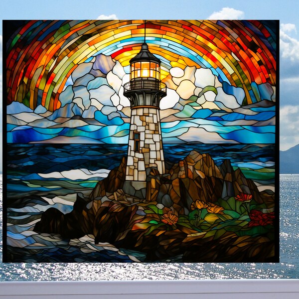 Lighthouse Window Cling - Etsy