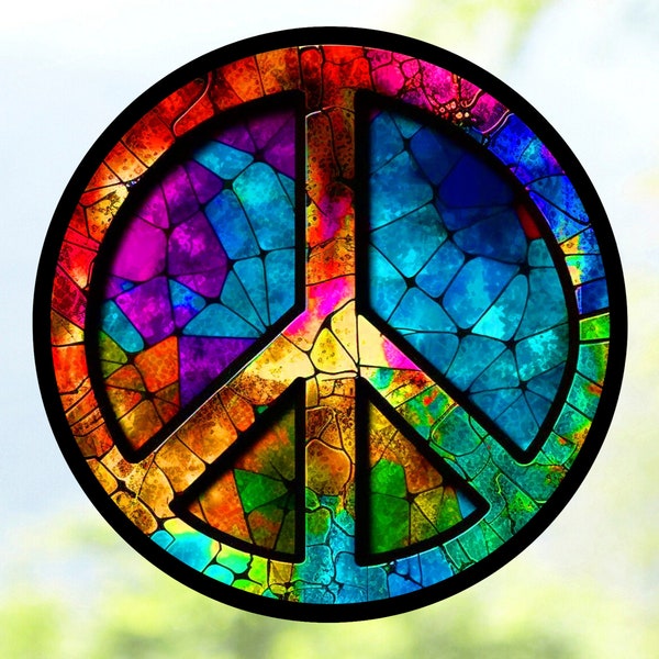 Peace Sign Stained Glass - Etsy