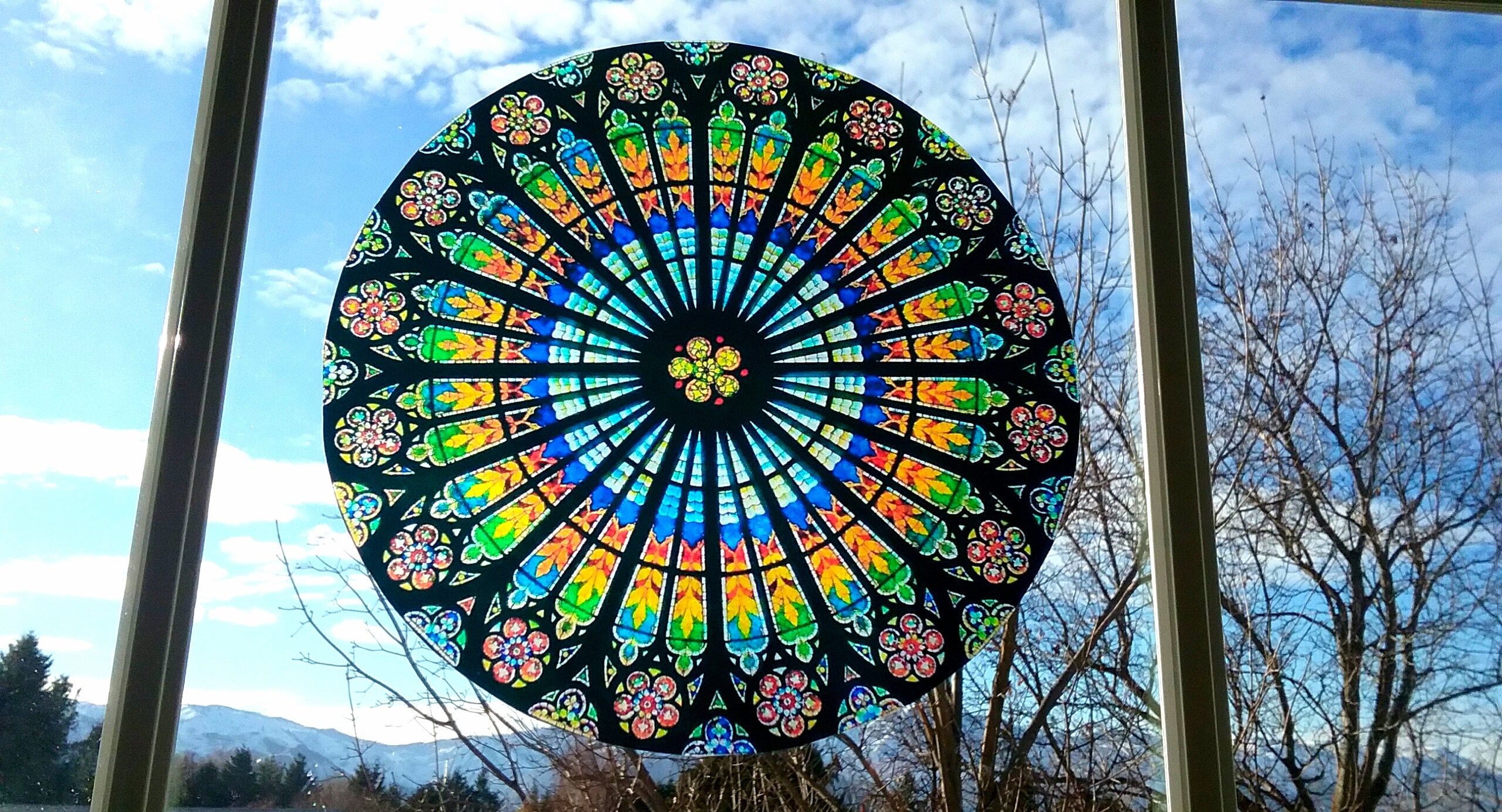 Rose Window, WINDOW CLING Glossy, Translucent, Strasbourg Cathedral - Etsy