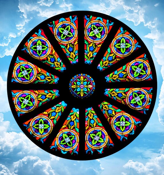 Mandala Rose Window Silhouette Of A Gothic Rose Window Intricate