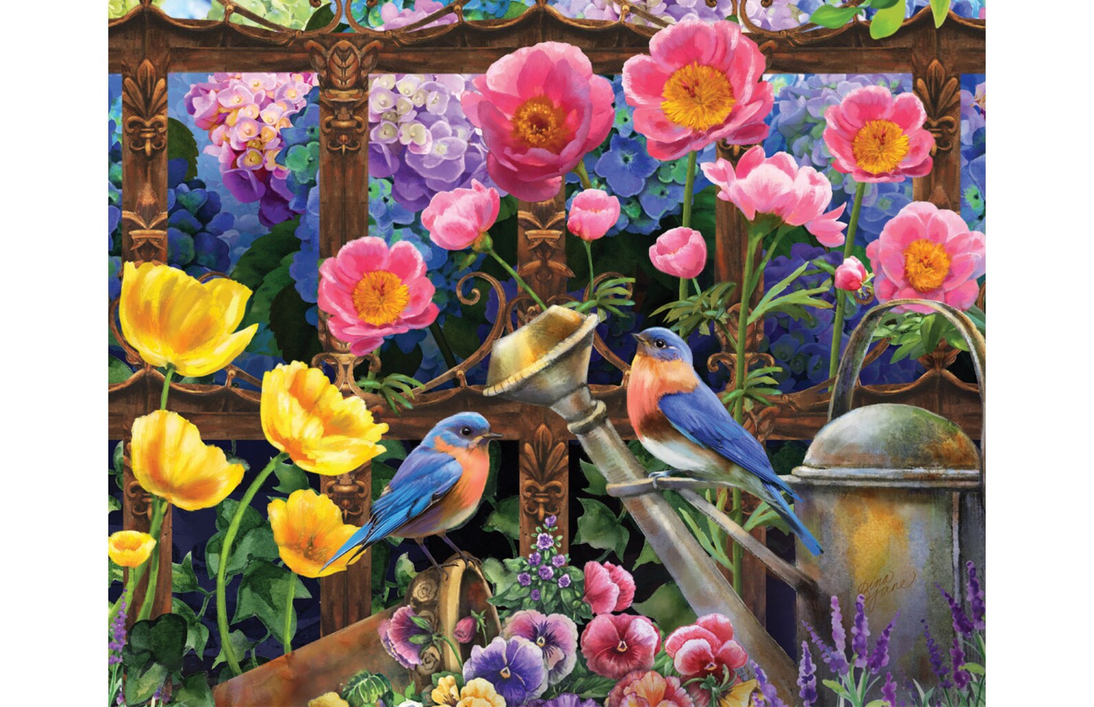 Garden Birds WINDOW CLING Songbirds Hydrangea Suncatcher - Etsy