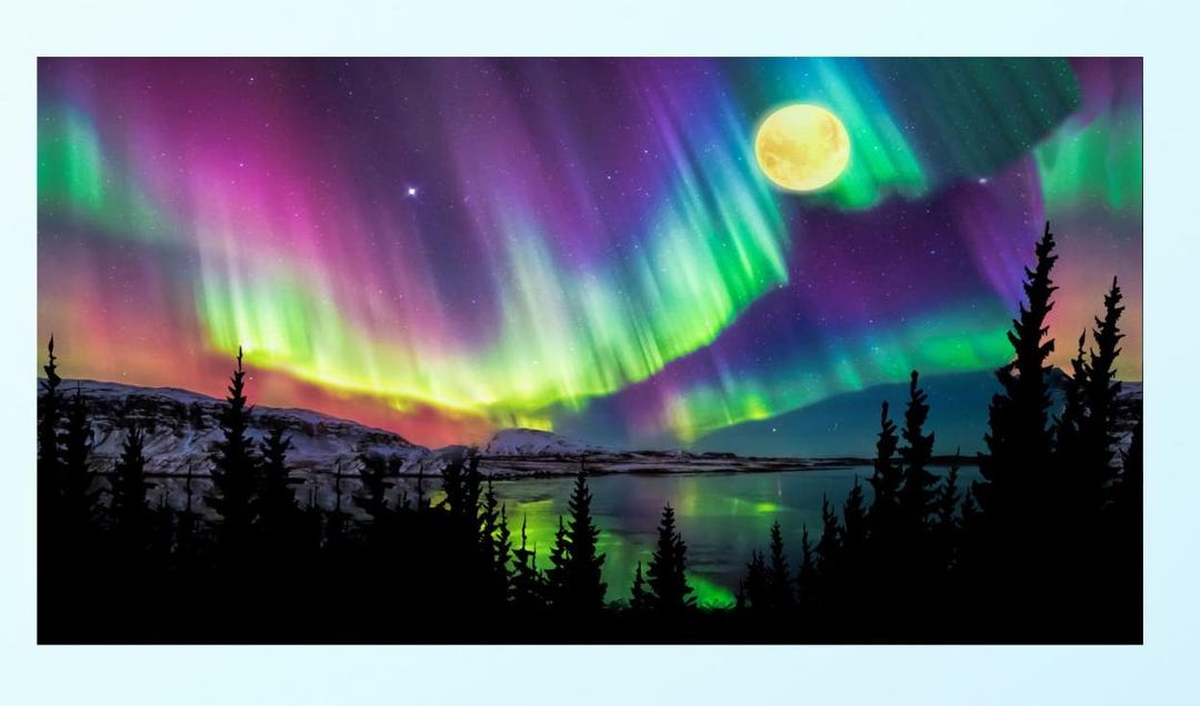 Northern Lights WINDOW CLING Glossy, Translucent, Double-sided - Etsy