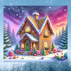 Christmas Gingerbread House Window Cling ~ Suncatcher ~ 2 Designs ...
