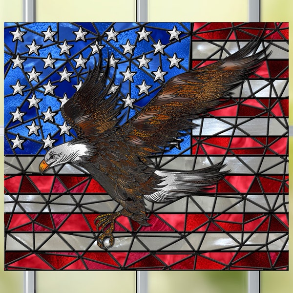 Window Cling American Flag - Etsy