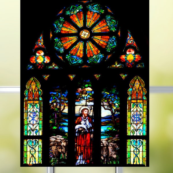 Stained Glass Window Film Catholic - Etsy