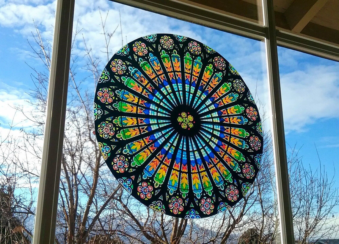 Rose Window, WINDOW CLING , Strasbourg Cathedral - Etsy